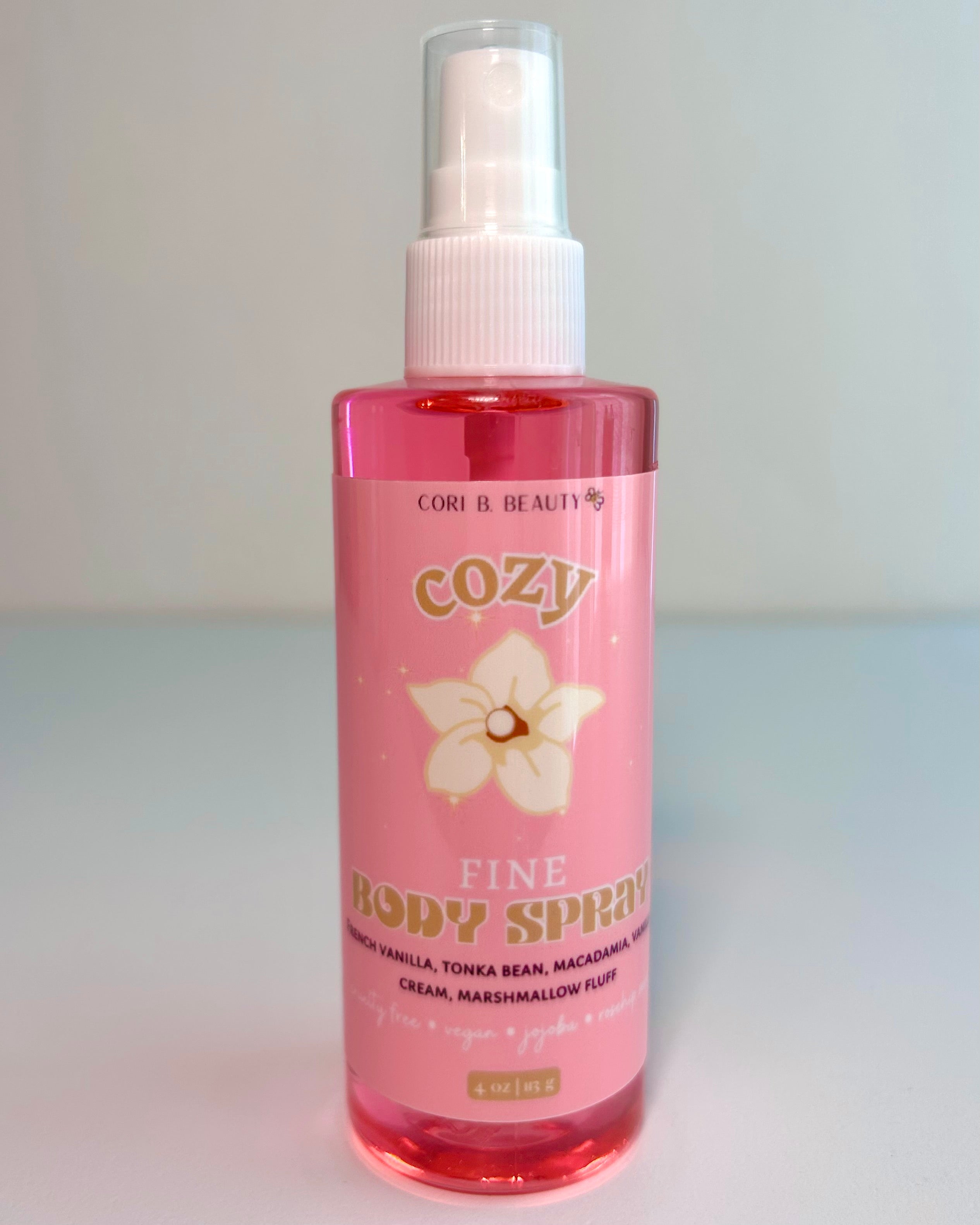 "Cozy” Fine Body Spray – Cori B. Beauty