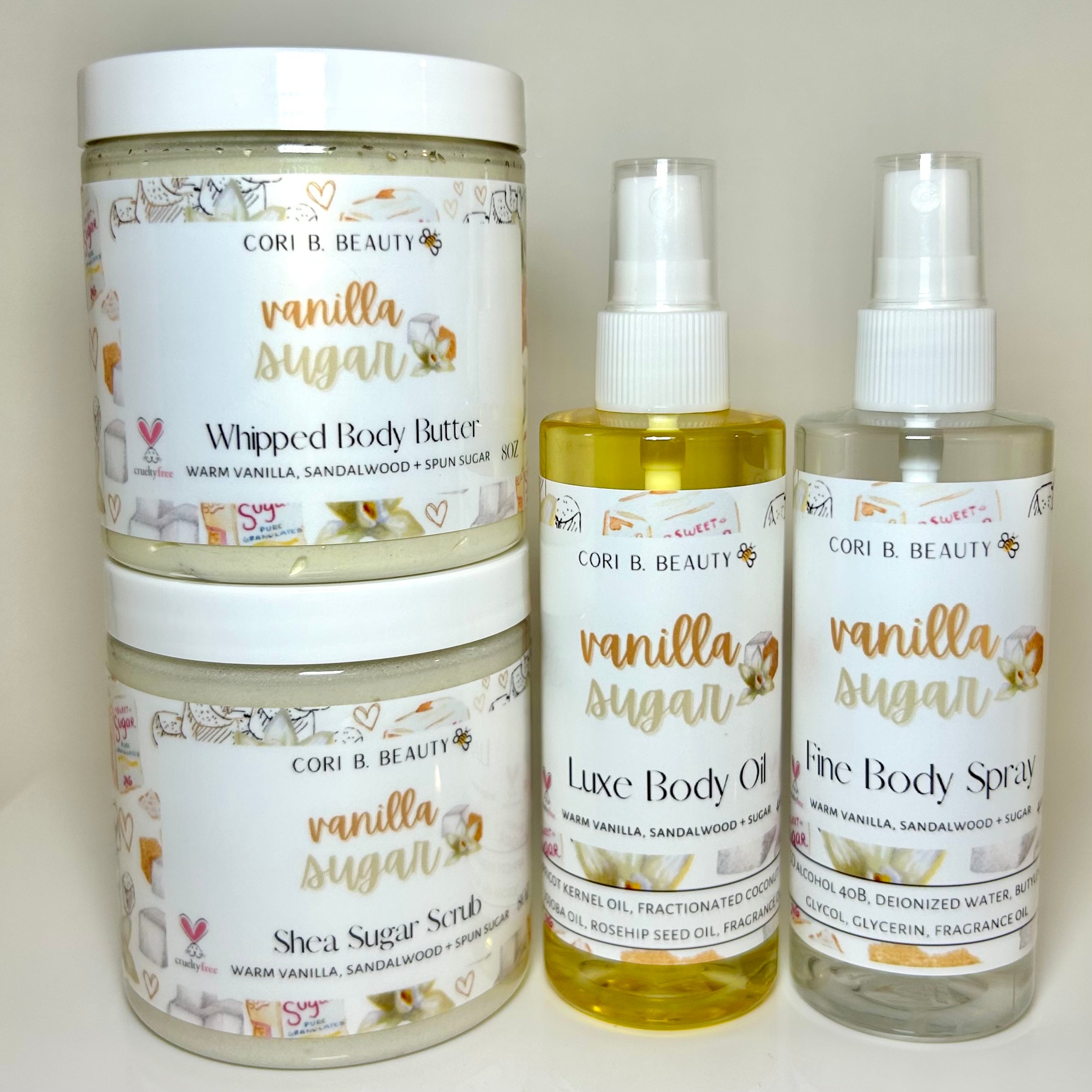“Vanilla Sugar” Bath Bundle – Cori B. Beauty